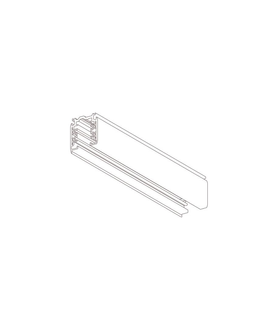 Skinne til skinnespots, 4 meter, sort, 3-faset